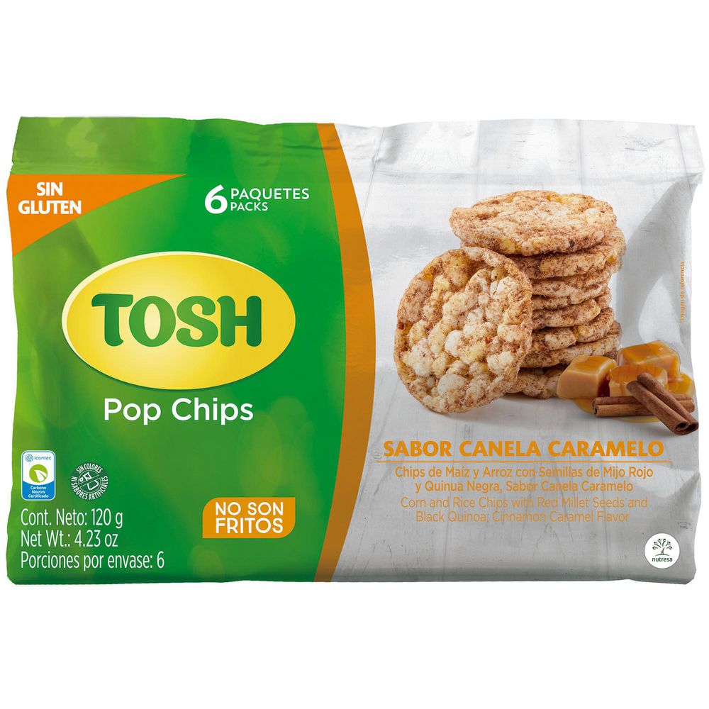 carulla.com | Pasabocas de maíz TOSH canela caramelo (120 gr)